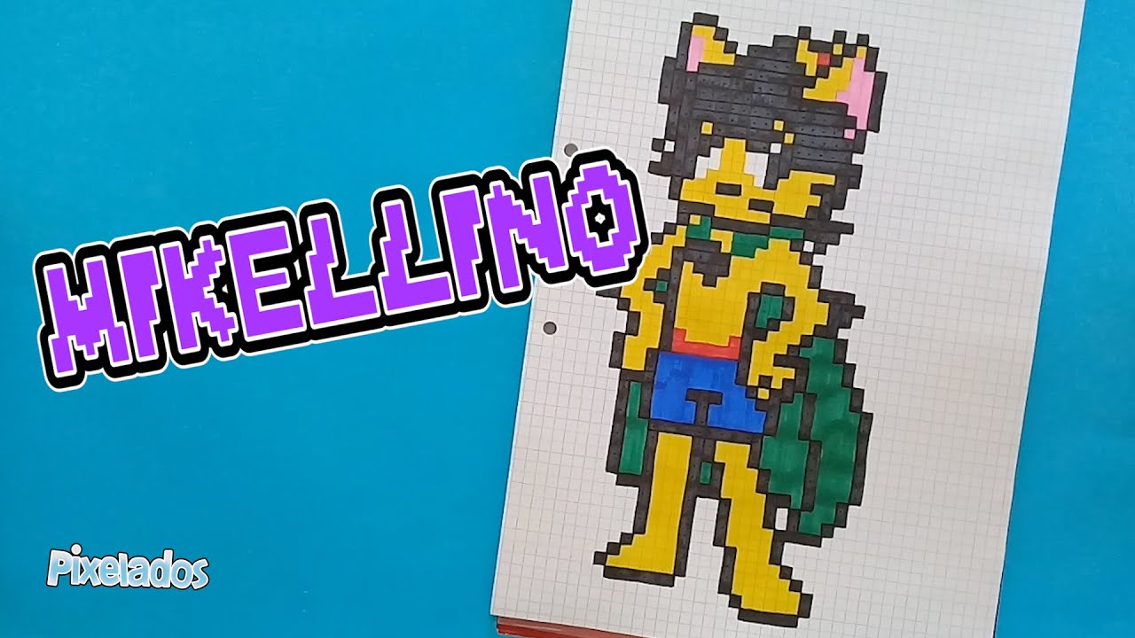 COMO DIBUJAR MIKELLINO PIXEL ART - PIXELADOS - YouTube