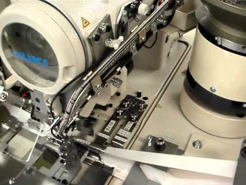 HAMS MHA-FHE513HE-J Full-autmatic Hook&Eye sewing machine - YouTube