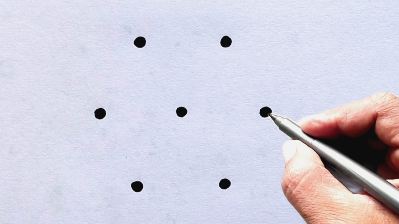 Easy 3×2 Dots drawing | Drawing with dots | Art design | Dots design ...