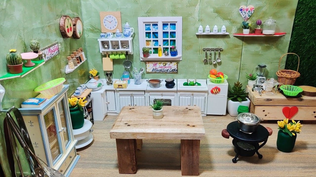 My Miniature Kitchen Tour 😍 | Miniature Kitchen Set Installation 💢💯 ...