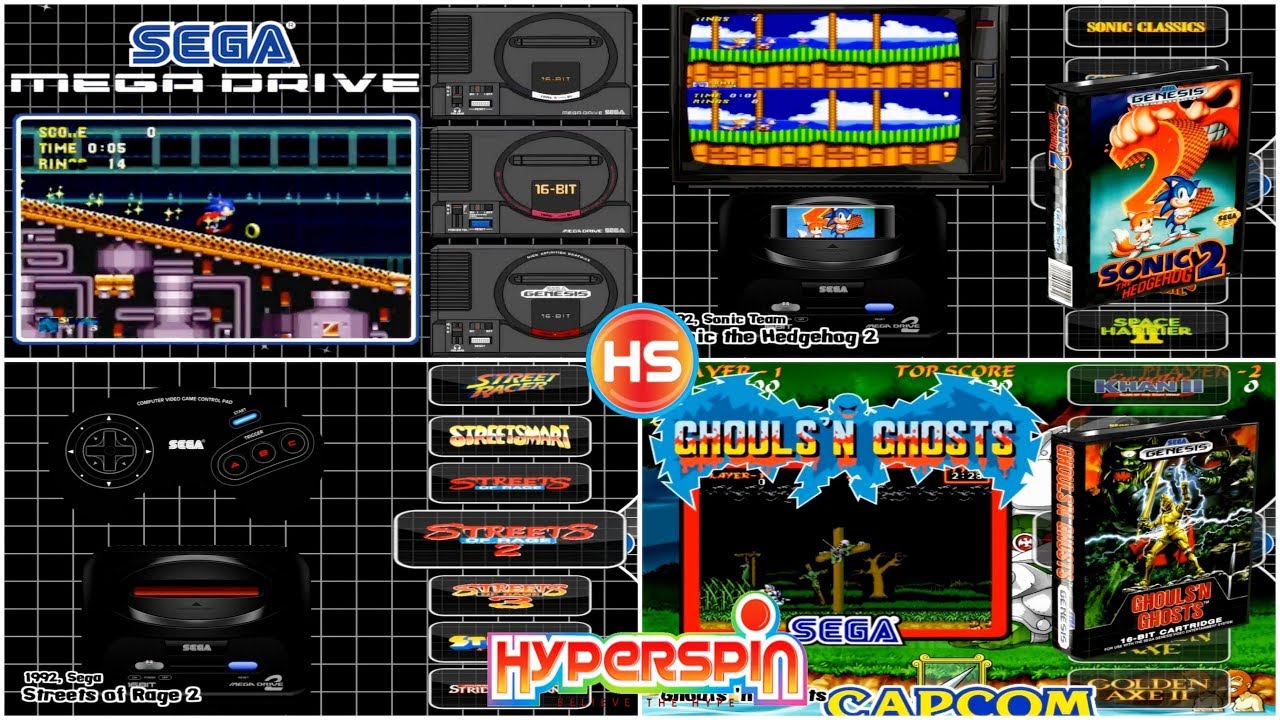 HYPERSPIN - SEGA 16 BIT MEGADRIVE - YouTube