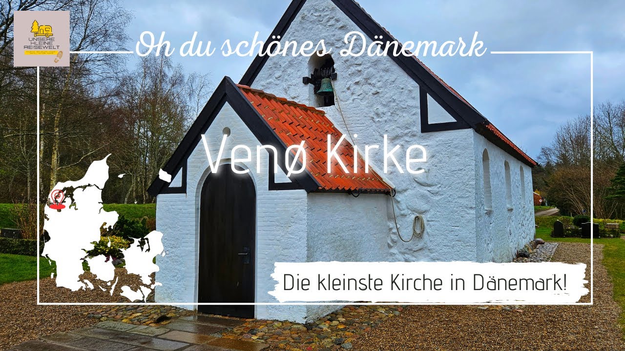 Die kleinste Kirche in Dänemark - Venø Kirke - Insel Venø im Limfjord # ...