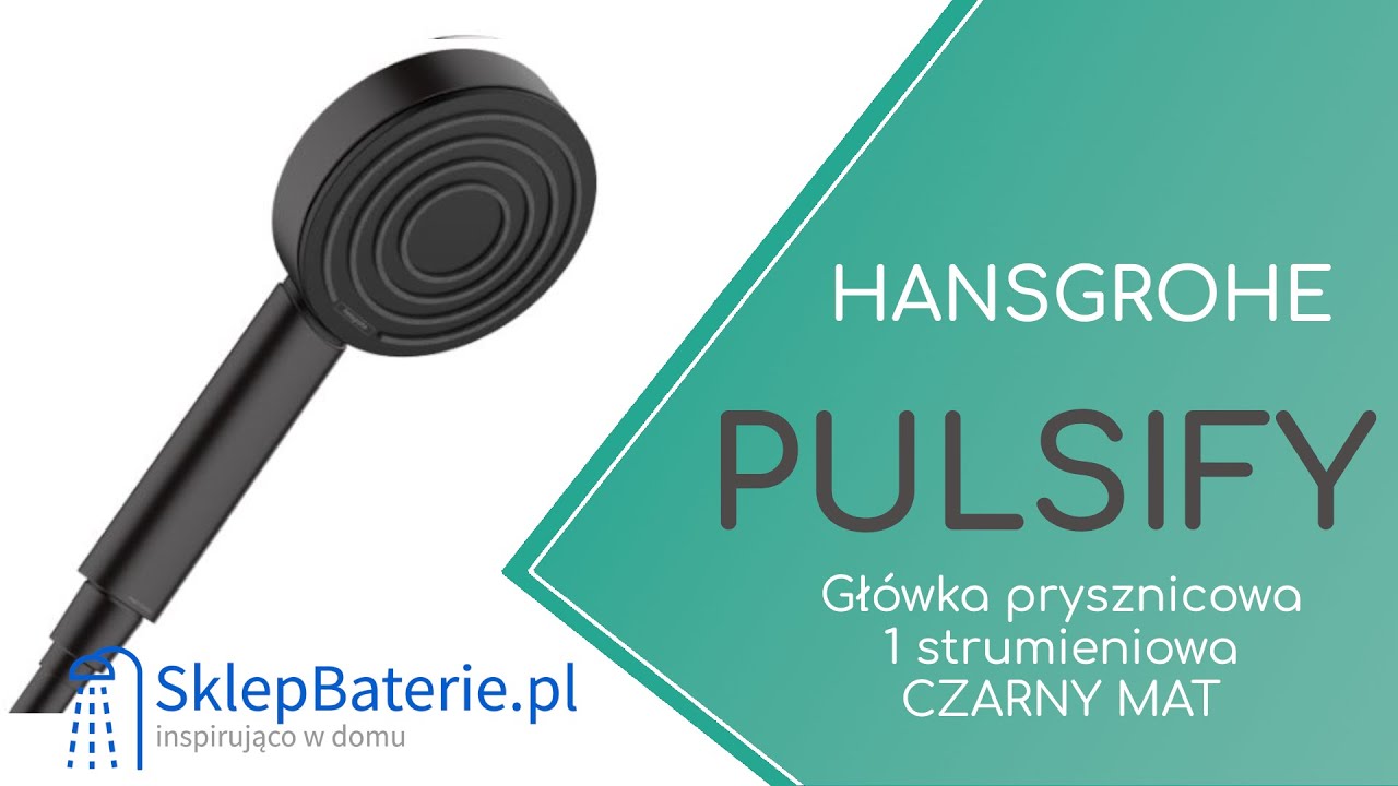 Pulsify S Główka prysznicowa CZARNY MAT 105 Strumień PowderRain ...