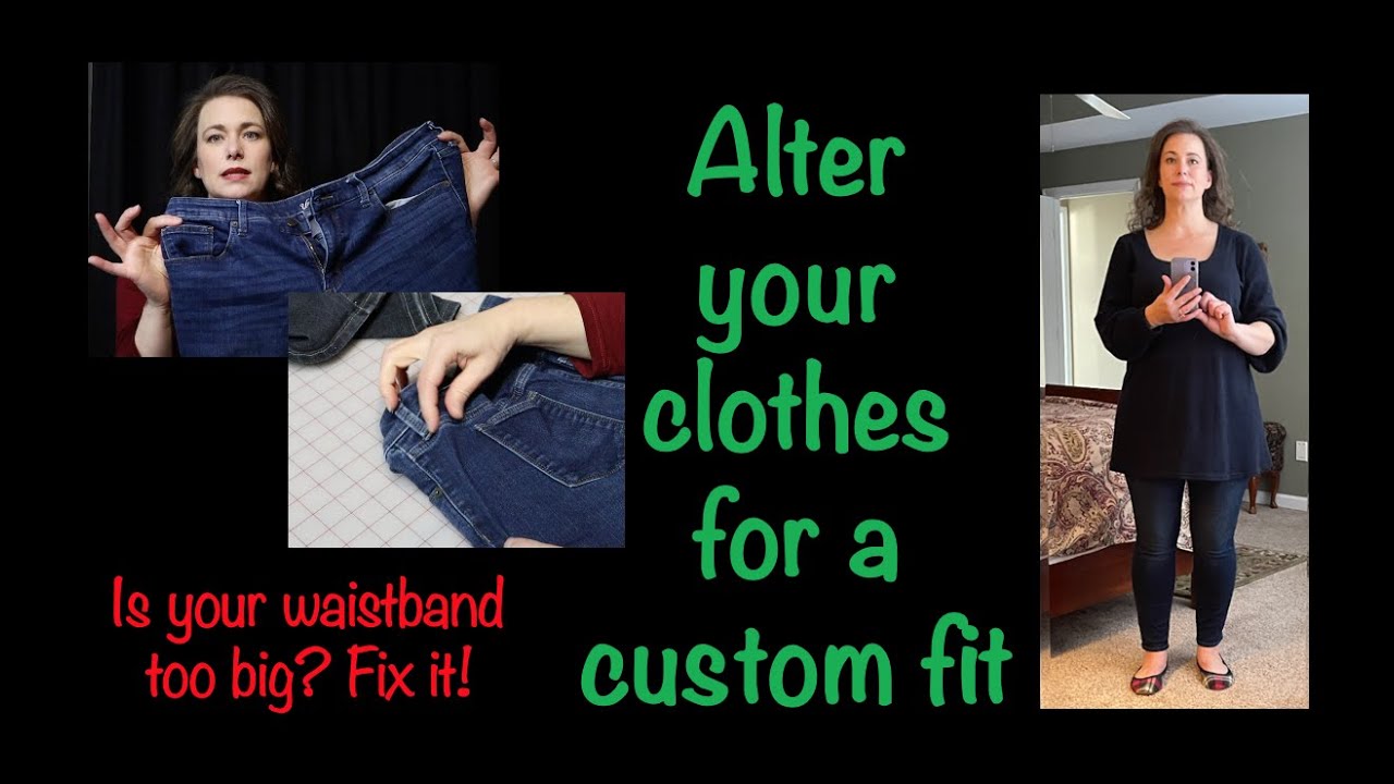 How to alter clothes for a custom fit! | Take in a waistband, shorten a ...