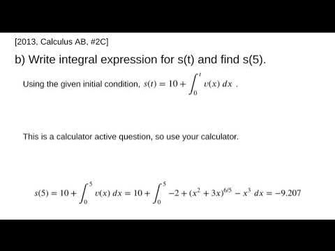 AP Calculus AB - 2013: #2C - YouTube