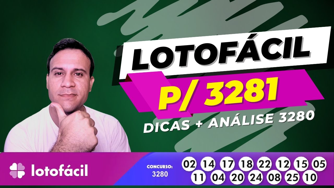 lotofacil dicas 3281 - Análise Completa 3280 - YouTube