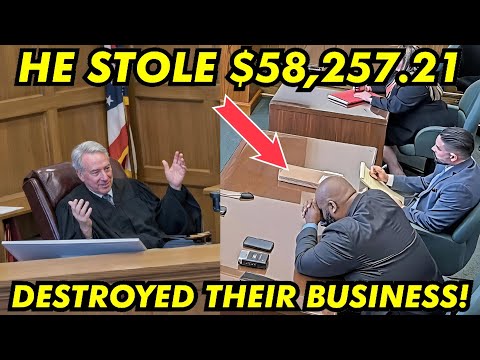 Steals $58,000 From His Employer! Cries Like A BABY At Sentencing! 