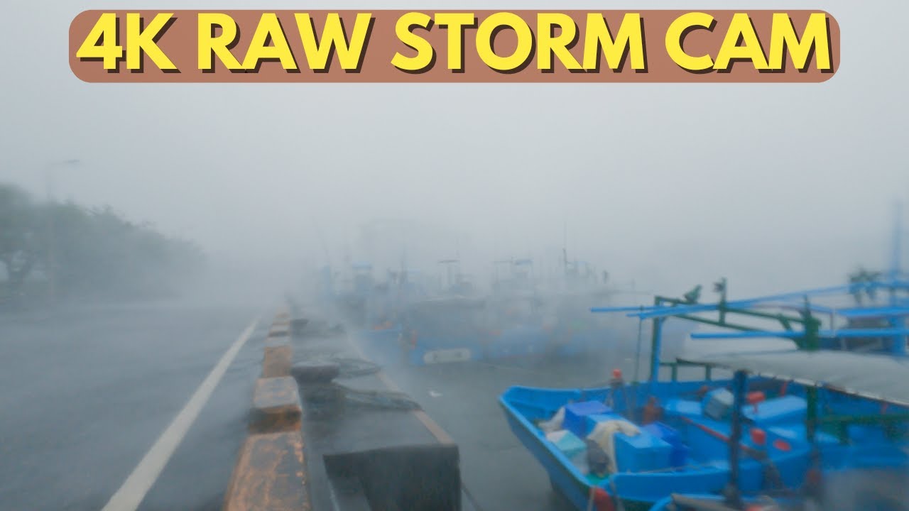 Hurricane Force Eyewall Conditions Inside Typhoon Haikui - 4K Storm ...