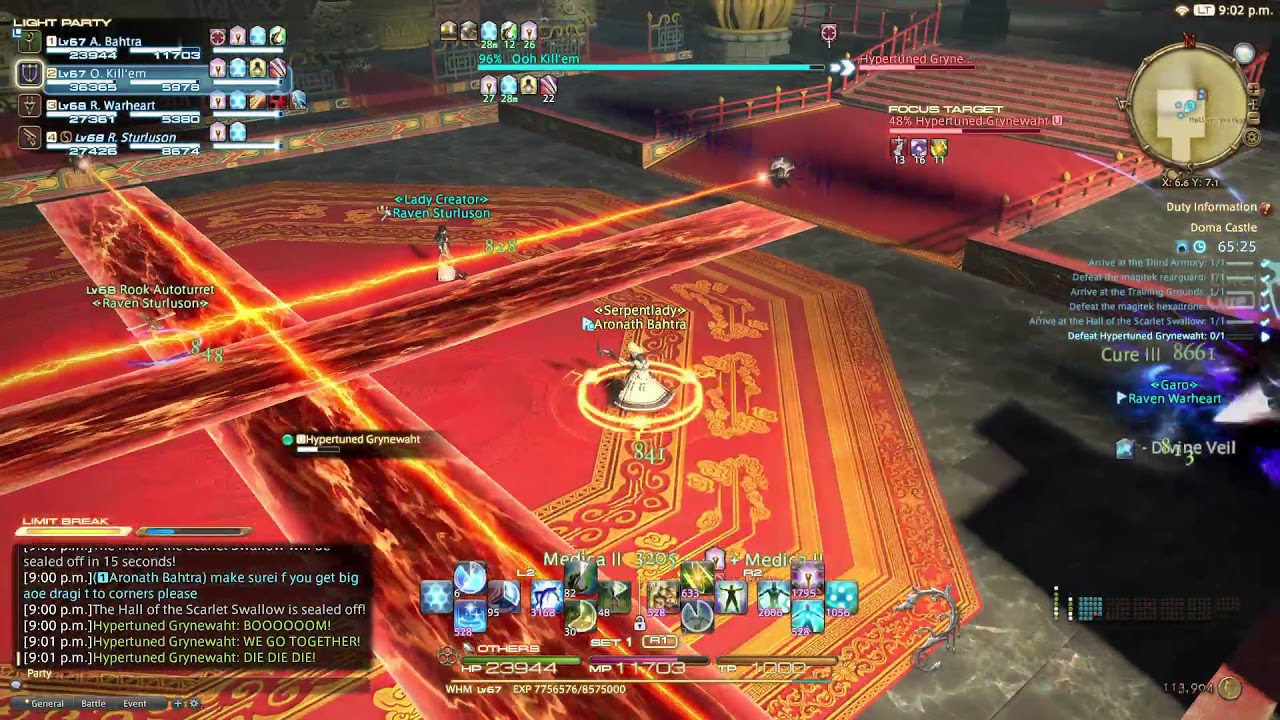 FFXIV Stormblood: Doma Castle Final Boss (White Mage/Healer) - YouTube