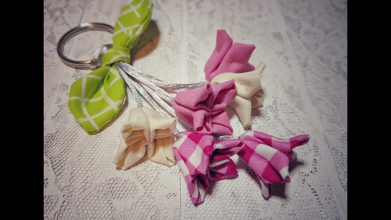 Flower Key Ring, Hand Sewing - YouTube