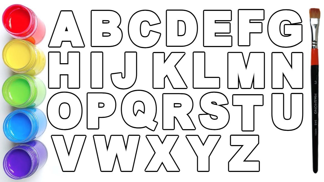 Learning the Alphabets and Numbers || Colouring for Letters with toys ...