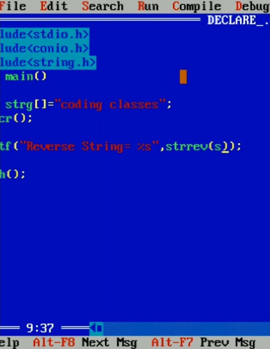 Strrev function in c programming - YouTube