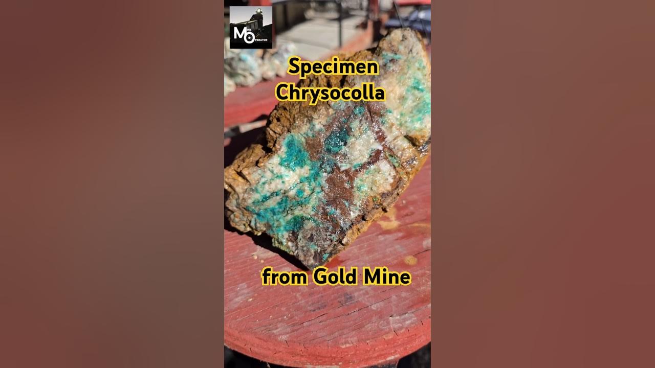 Chrysocolla from Mine Dump #goldmining #lapidary #cabochons - YouTube