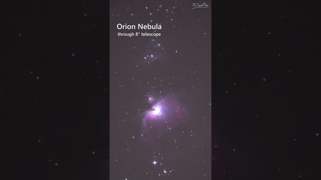 Orion Nebula Live View Through 8 Telescope GSO N 203 800 F 4 YouTube
