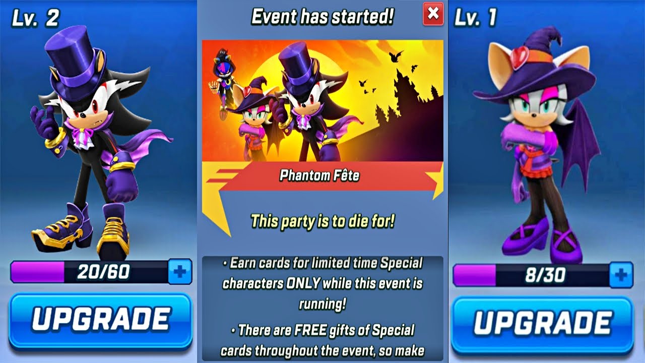 Sonic Forces - New Event Phantom Fete Vampire Shadow & Witch Rouge ...