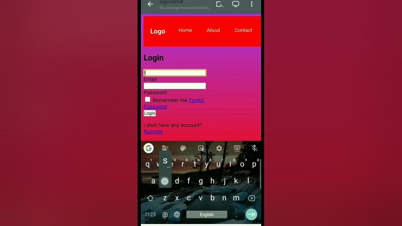 How To Create Login Page Html Andcss Htmlcoding Code Css Youtube