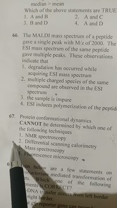 CSIR NET JUNE 2018 Life Science Answer PART B - YouTube