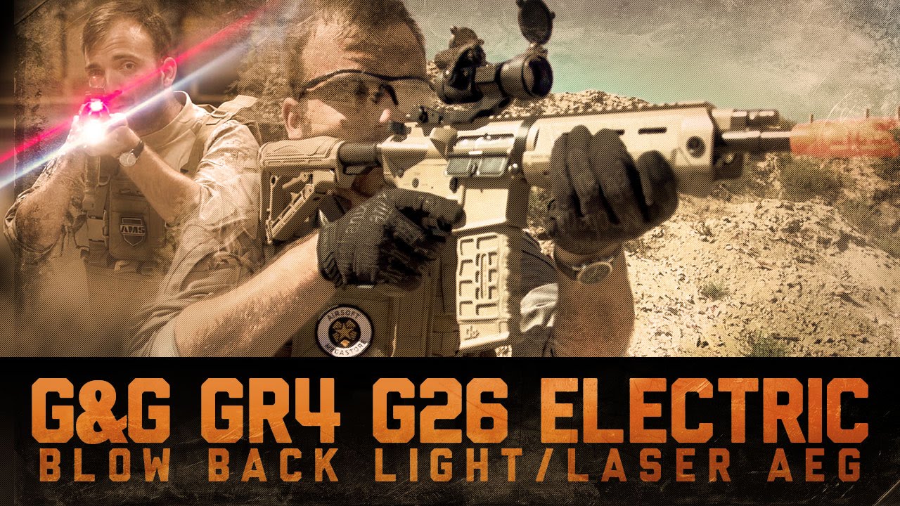 G&G GR4 G26 Electric Blow Back Light/Laser AEG | AMSTV - YouTube