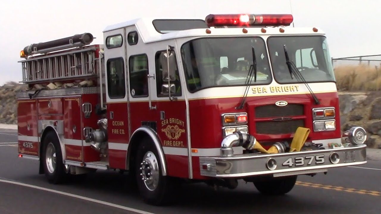 Sea Bright Fire Department Engine 43-75 Responding 12-6-19 - YouTube