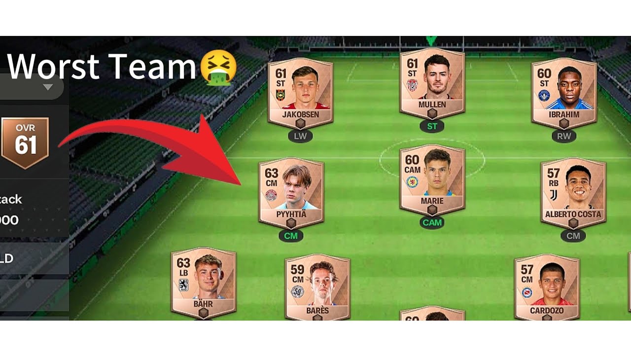 Playing With Worst Team In FC Mobile - YouTube