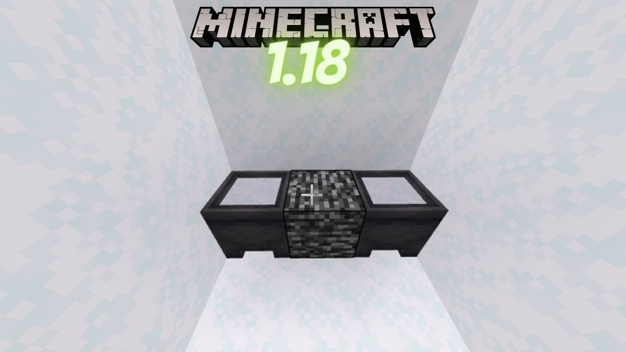 How to break bedrock in survival using powder snow - YouTube
