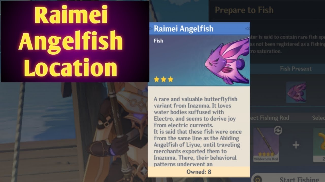 Raimei Angelfish Fishing Spot | Genshin Impact | Inazuma Map | farming ...