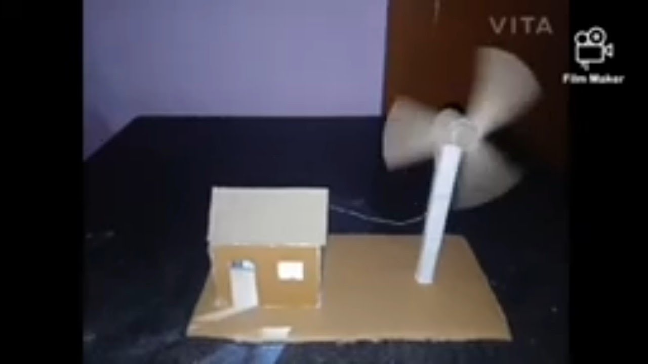 how to make model wind turbine cardboard diy - YouTube