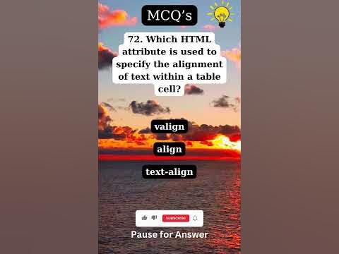HTML and CSS MCQs with Answers for Beginners and Pros 44 - YouTube