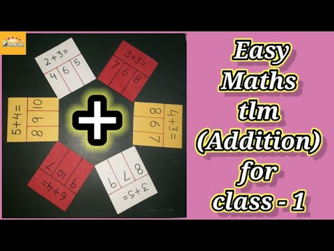 📚Math tlm for class 1| 🖍addition tlm | primary school ke liye tlm easy ...