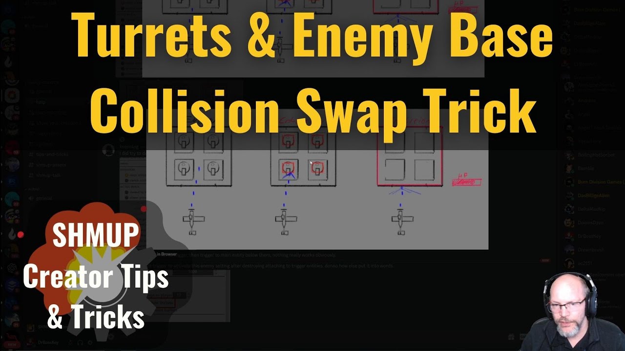 Shmup Creator | Enemy with turrets, how to kill all the turrets before ...