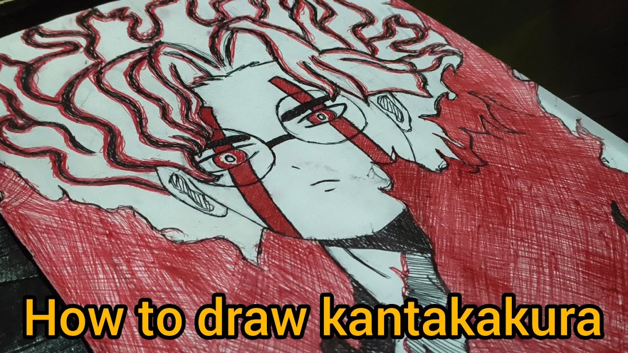 ‼️How to draw kantakakura by using cross hatching method ‼️72 hours ...