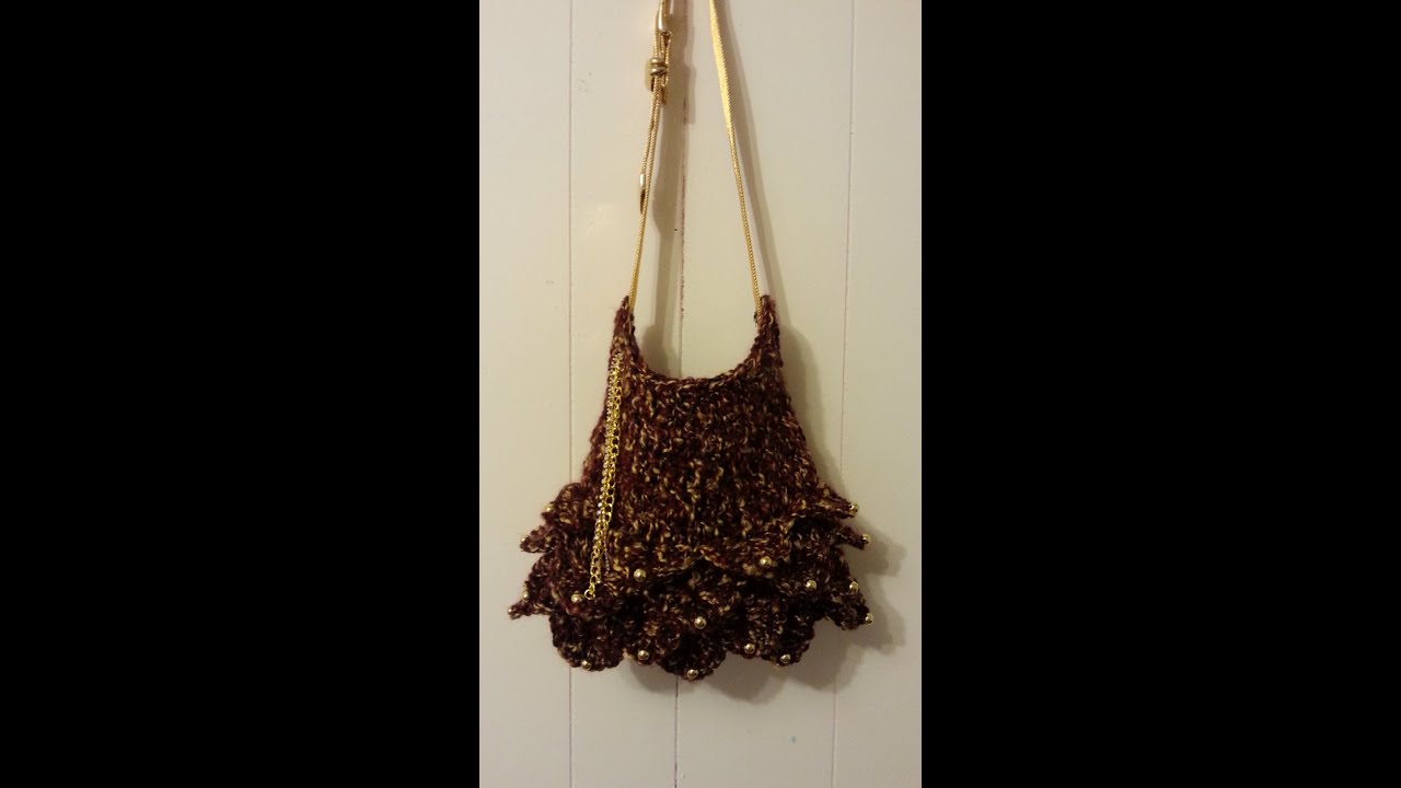 How to Crochet a Purse Pattern Tutorial - Beaded Crocodile Stitch Purse ...