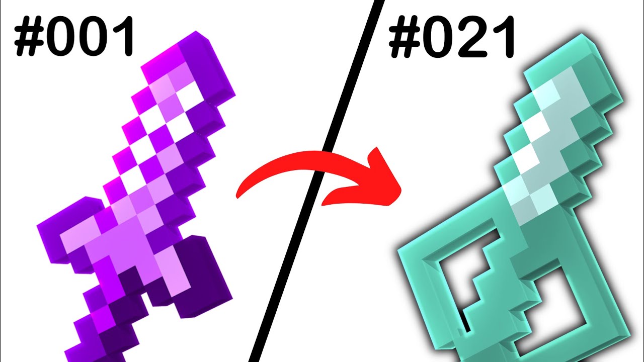 I made 100 Minecraft PvP Swords in 100 Minutes - YouTube
