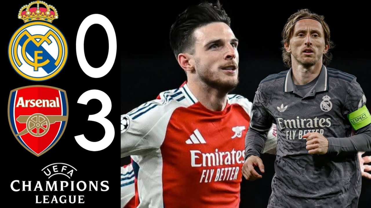 🔴 Declan Rice Goal 🤯 Real Madrid vs Arsenal 0-3 | Highlights & Goals ...