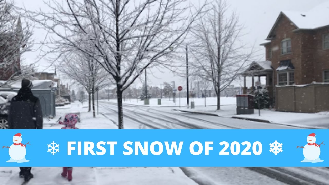 First Snow Of 2020 In Milton, Ontario | - YouTube