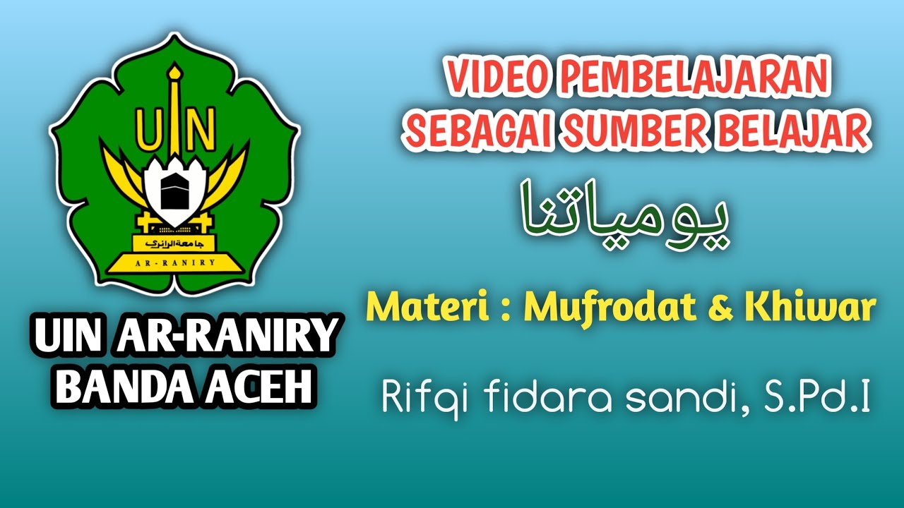VIDEO PEMBELAJARAN SEBAGAI SUMBER BELAJAR || RIFQI FIDARA SANDI, UIN AR ...