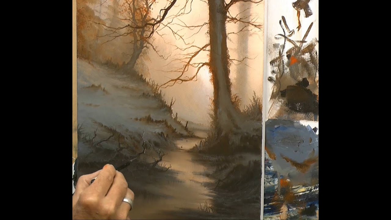MISTY DAWN FULL 37 MINUTE OIL PAINTING DEMONSTRATION by Alan Kingwell ...