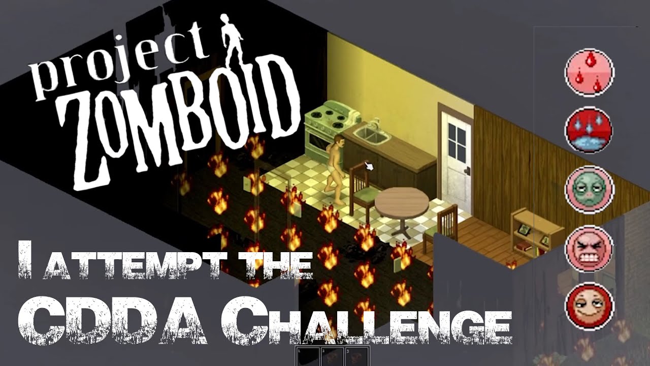 I Attempt The CDDA Challenge in Project Zomboid - YouTube