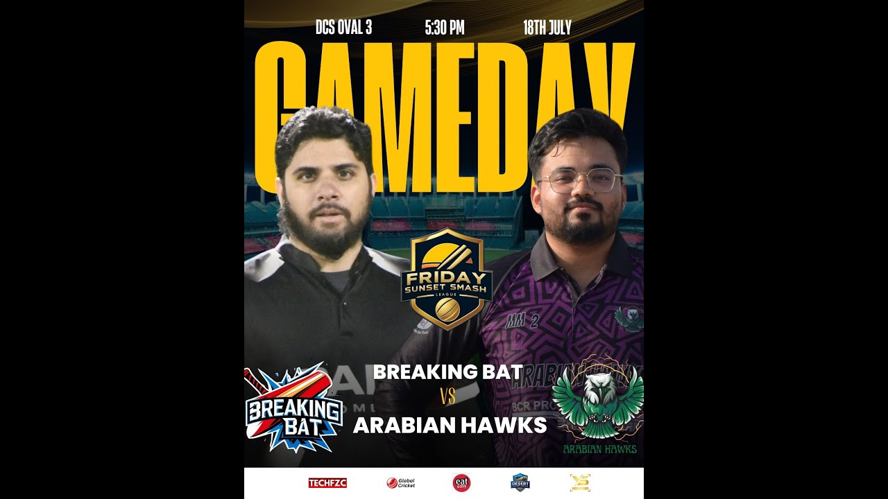 Arabian Hawks-vs-BREAKING BAT | DCS YOUSELECTS ARENA RAHMANIYAH - YouTube