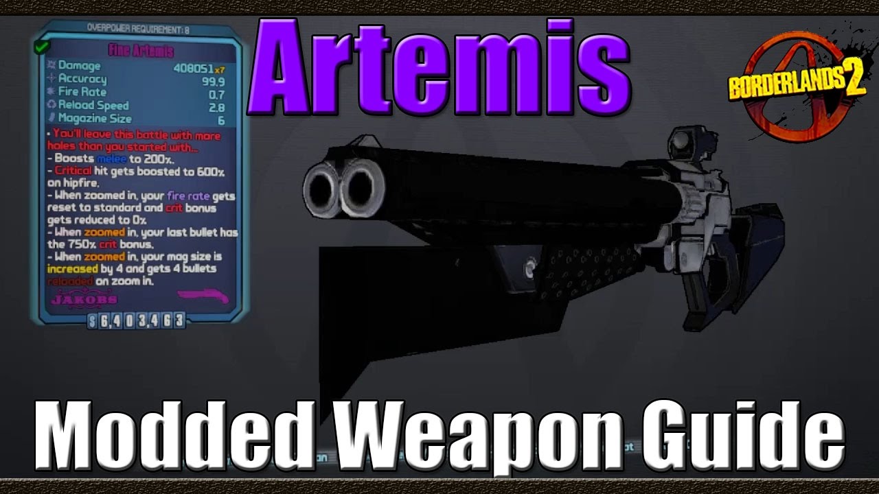 Borderlands 2 | The Artemis | Crit Projectile Shotgun | Modded Weapon ...