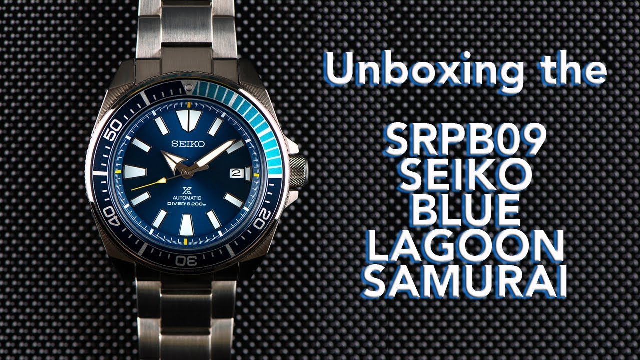 Unboxing the Seiko SRPB09 Blue Lagoon Samurai - YouTube