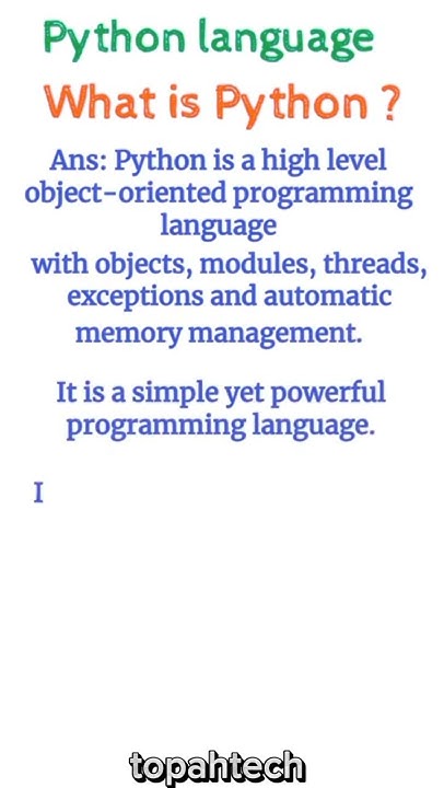 What Is Python Topahtechpythonpythonlanguagelearncoding Pythonprogramming Pythontutorial