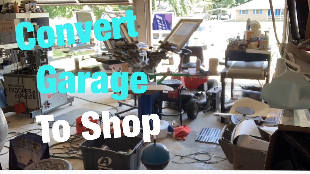Converting garage to print shop - YouTube