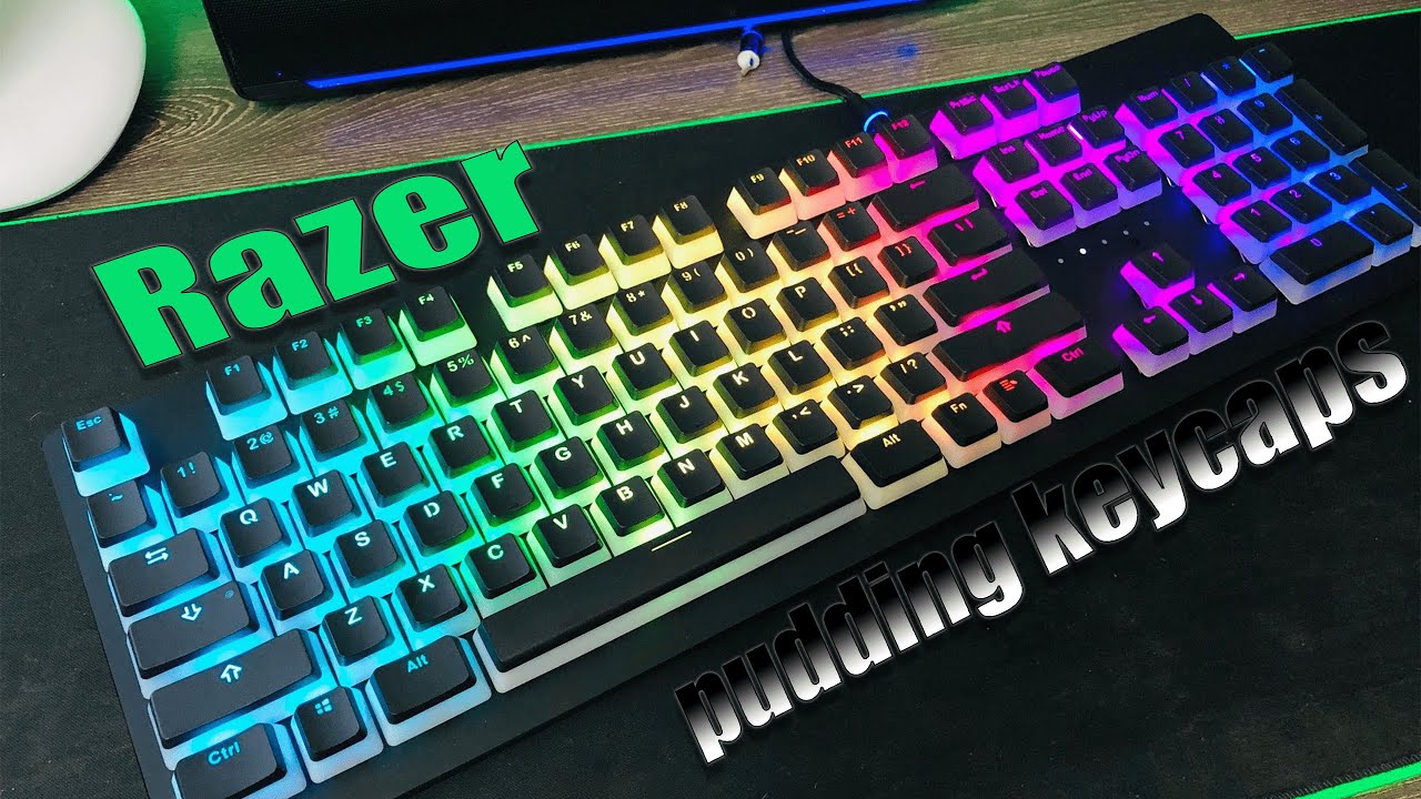 Razer Huntsman Replacing the pudding keycaps - YouTube