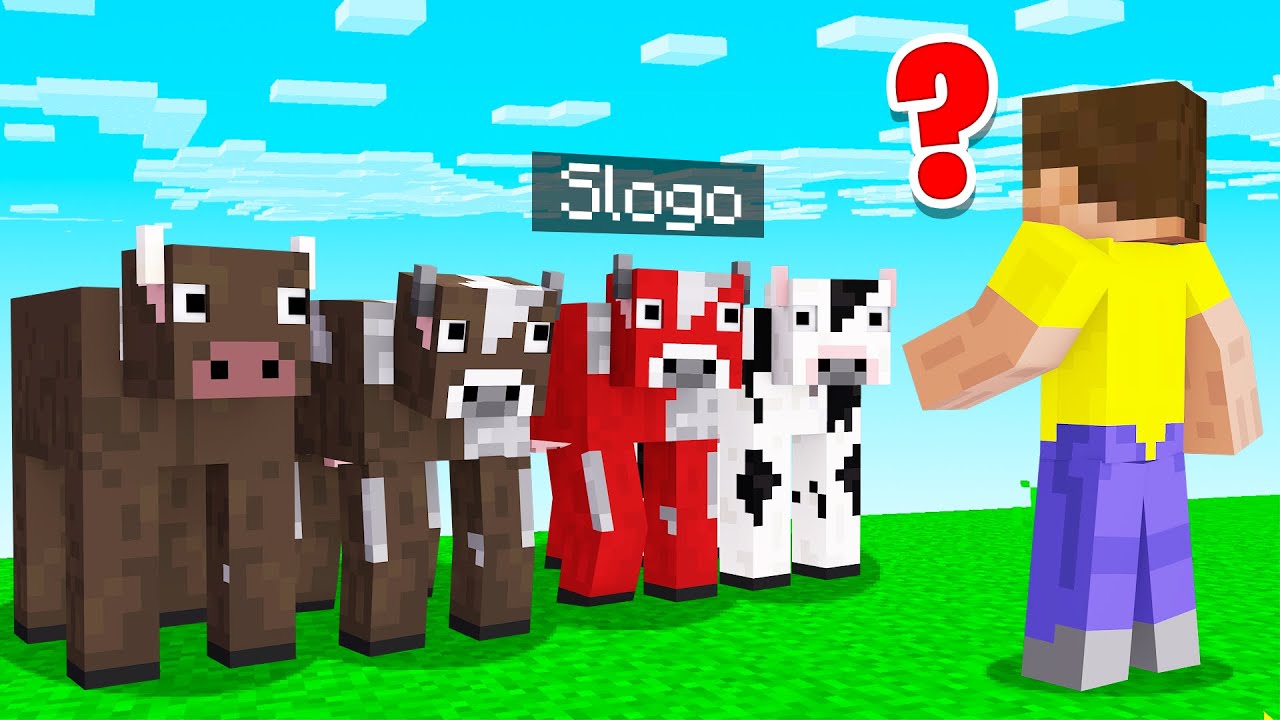 GUESS Which COW Is The REAL SLOGO! (Minecraft) - YouTube