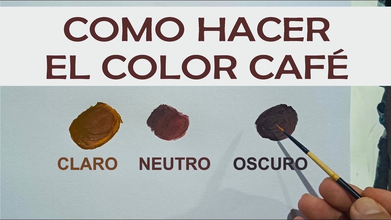Como hacer el color cafe claro y cafe oscuro con acrilico - YouTube