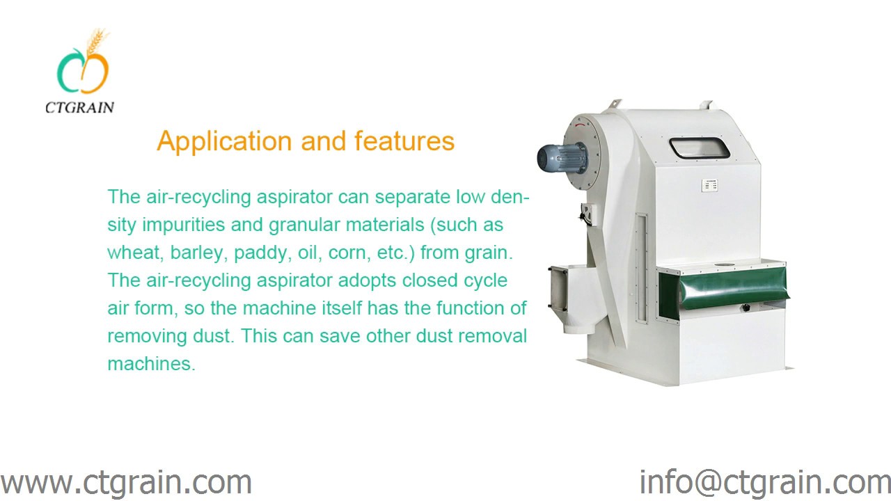 Hot Sale Air Recycling Aspirator for flour mills cleaning processing ...