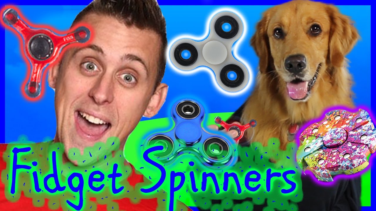 DOG SPINS FIDGET SPINNERS VIDEO!!! With RomanAtWood's Smile More Fidget ...