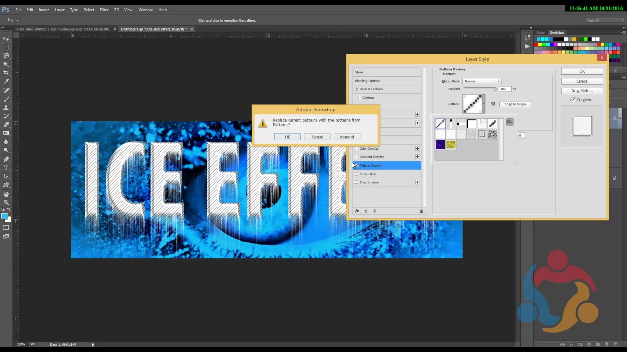Photoshop ICE EFFECT Tutorial 01 - YouTube