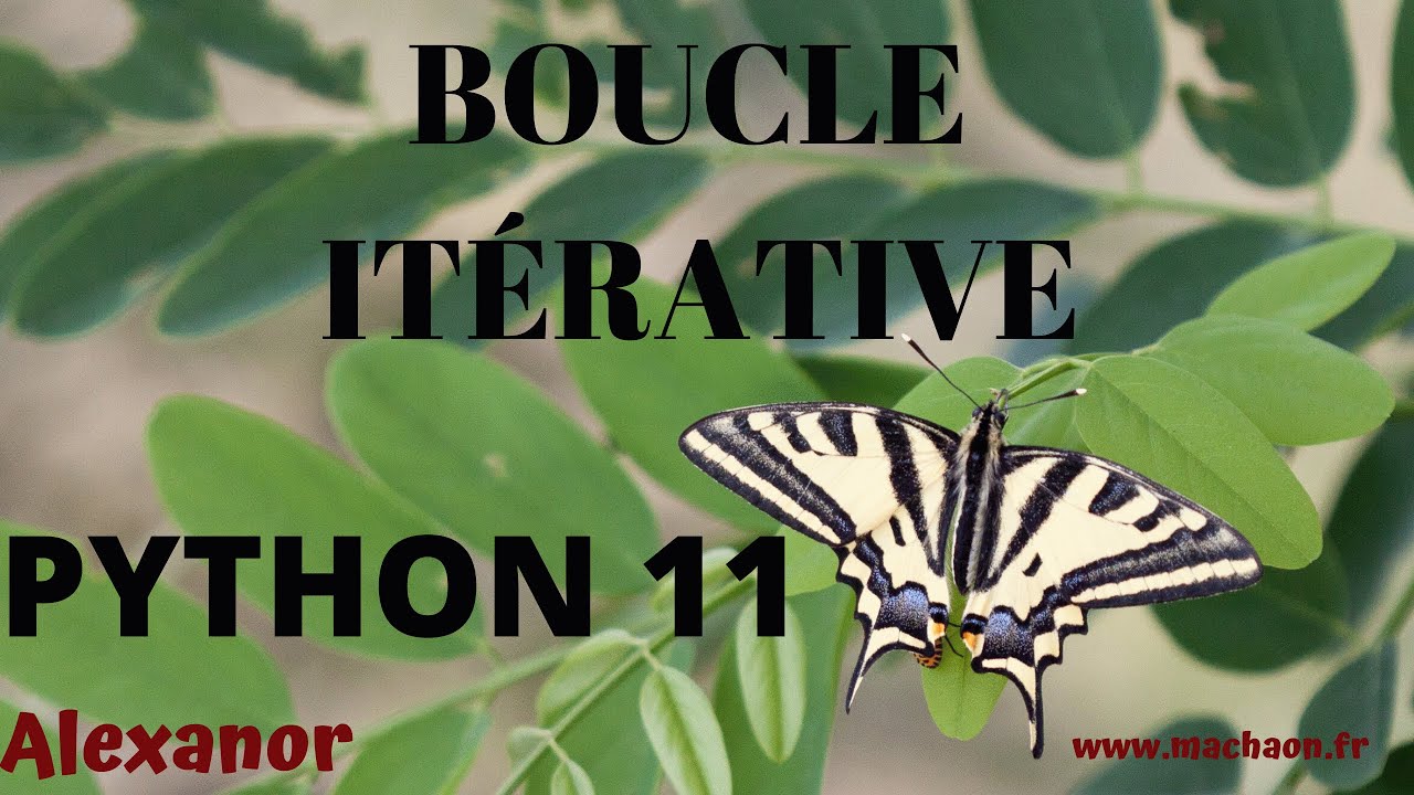Programmation Python #11 - boucle itérative - YouTube